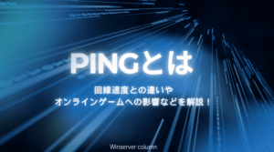 PINGとは。回線速度との違いやオンラインゲームへの影響などを解説！ | Winserverのススメ